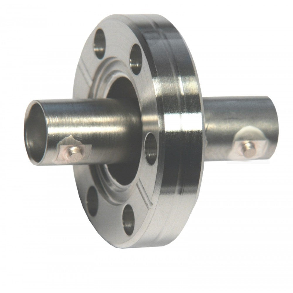 DN16CF BNC FEEDTHROUGH, 1 PIN, 50Ω, GROUNDED SHIELD, DOUBLE SIDED, RG5 – Nano Vacuum Pty Ltd