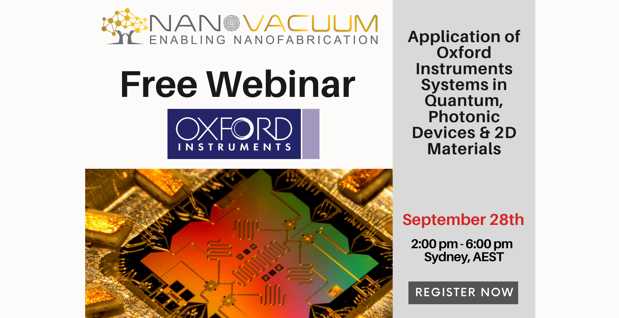 Webinar on 'Application of Oxford Instruments Systems in Quantum, Phot ...