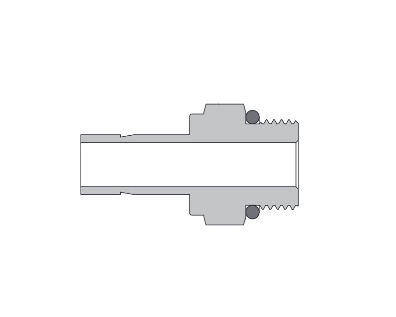 Male Adapter, 1/4" O.D. × 7/16-20 Male SAE/MS Straight Thread(ST), Bra ...