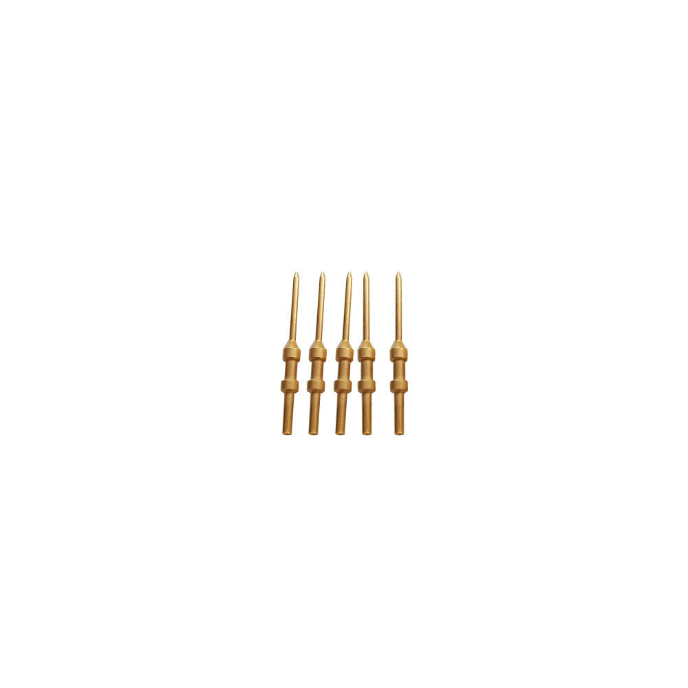 CRIMP MALE PINS, 1.2mm MAX ID, GOLD PLATED COPPER ALLOY, PACK OF 5 ...