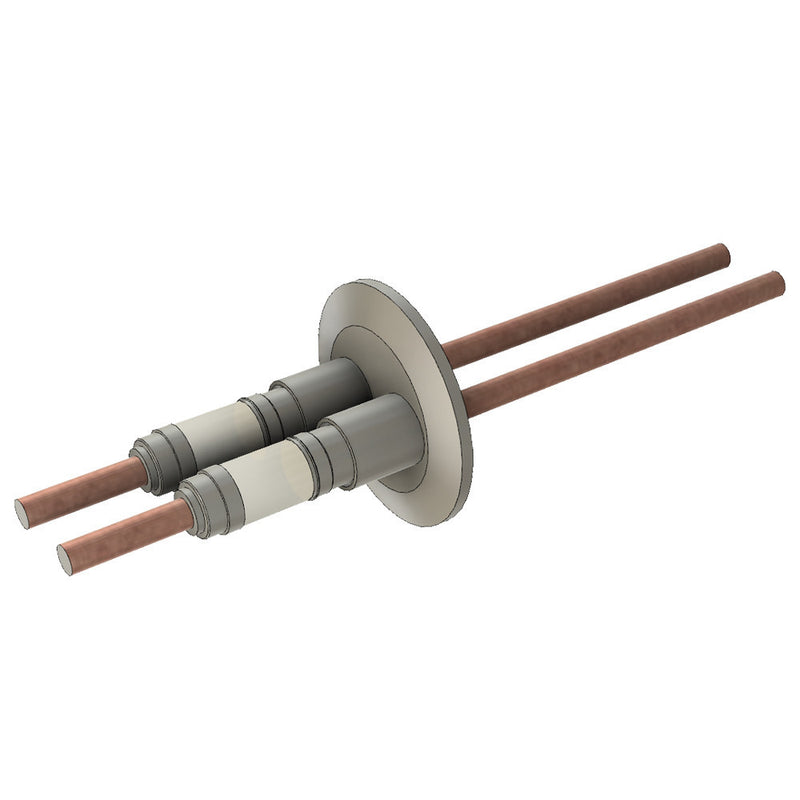 DN40KF POWER FEEDTHROUGH, 2x COPPER CONDUCTORS, 12KV, 180A – Nano ...