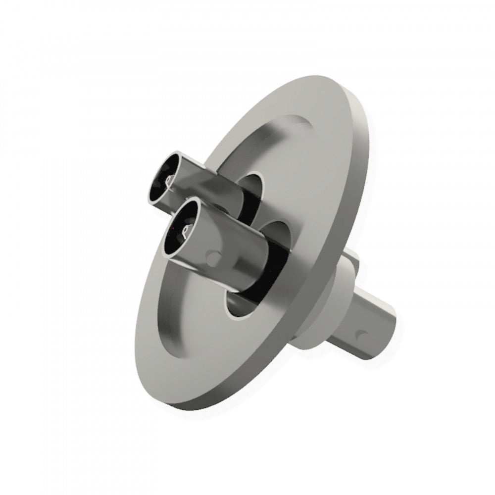 DN40KF WITH 2 x BNC 50 OHM DOUBLE SIDED FLOATING SHIELD FEEDTHROUGHS ...