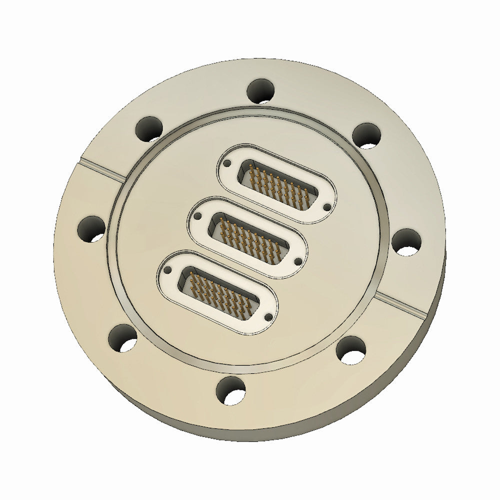 DN63CF FLANGE, 3 x SUB-D 26-WAY HIGH DENSITY FEEDTHROUGHS – Nano Vacuum ...