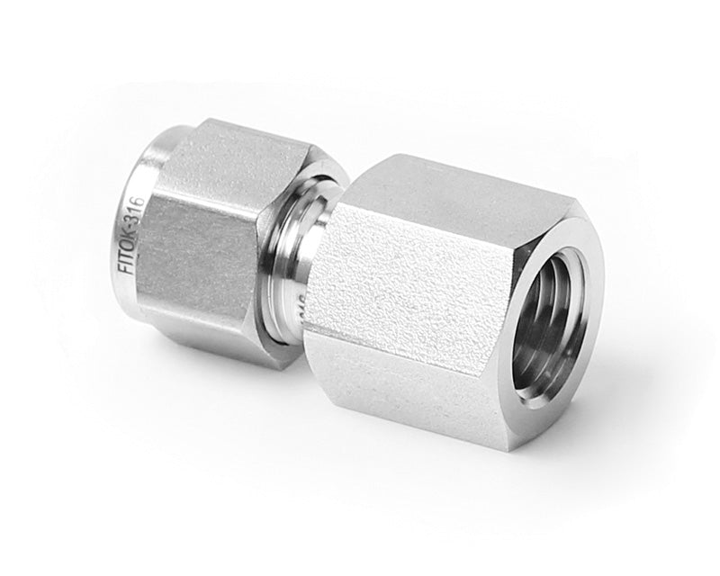 Female Connector, 1/4" O.D. × 1/2 Female NPT, Hydrogen Application & E ...