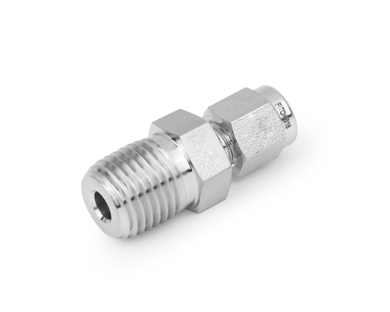 Male Connector, 4mm O.D. × 1/8 Male ISO Tapered Thread(RT), 316 SS ...